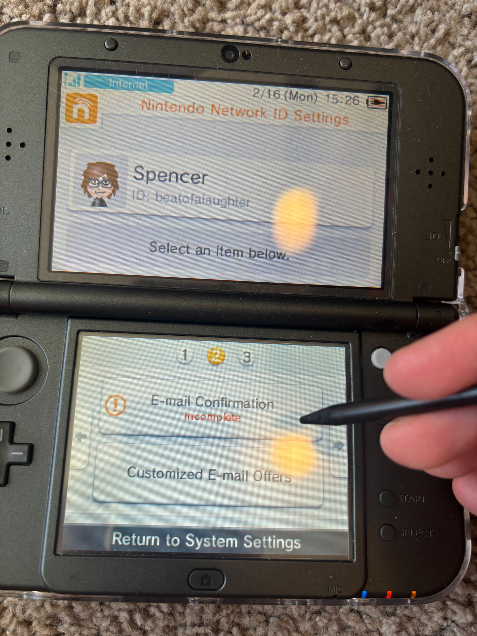 Help with Verifying E-mail on 3DS - 3DS Support - Pretendo Network